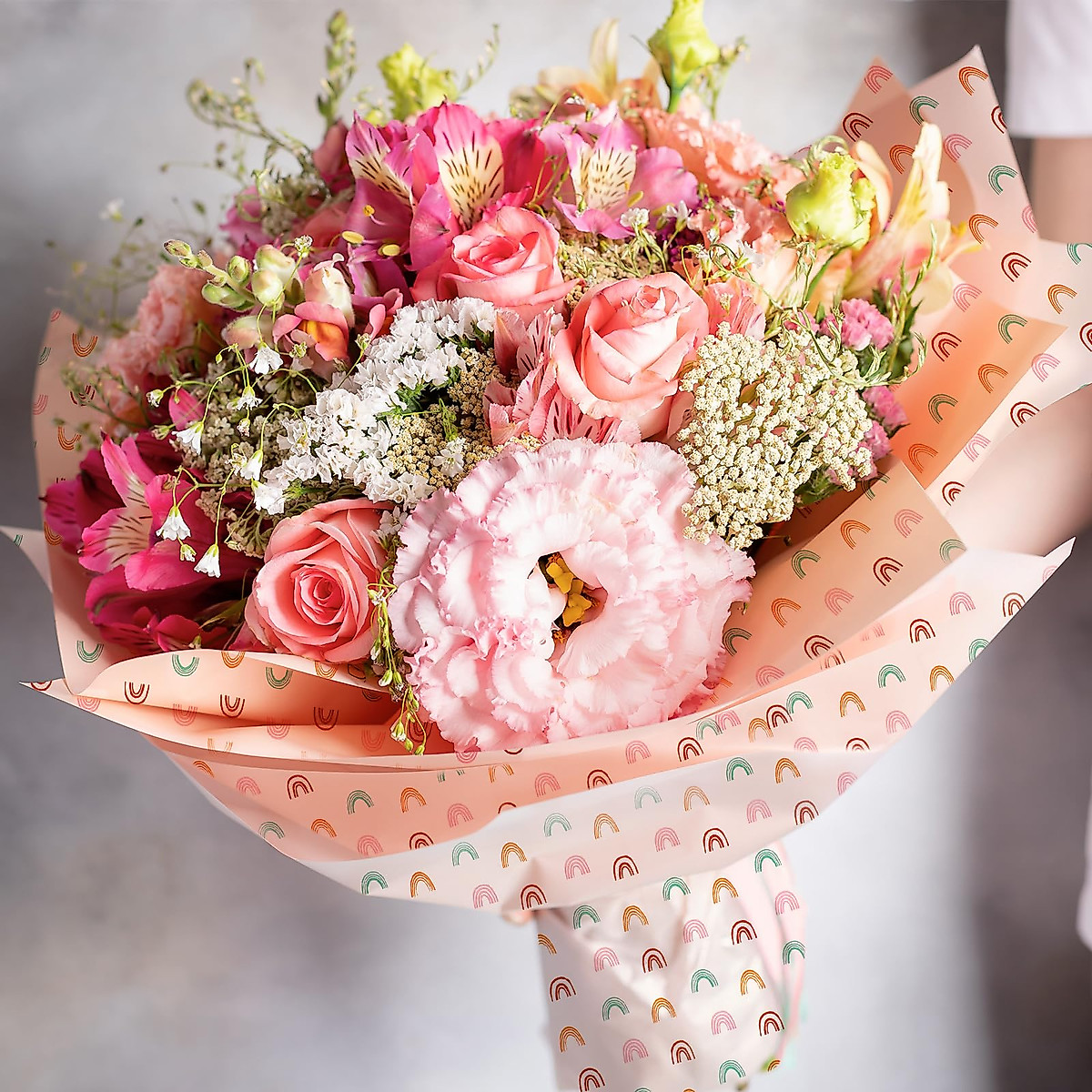 30 Pcs Rainbow Tissue Paper Cute Tissue Paper for Wrapping Gifts Pastel Tissue Paper Sheets for Packaging Gift Packing Paper Bulk for Wedding Birthday Baby Showers Christmas Festival