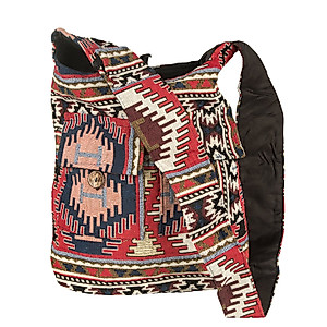Tribe Azure Hobo Oversize Shoulder Bag Messenger Crossbody Aztec Purse Travel Shopping Beach Market Casual