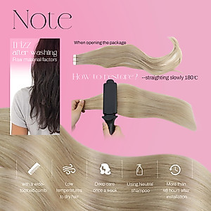 Moresoo Tape in Human Hair Extensions Blonde Highlighted Tape in Extensions Real Hair Invisible Hair Extensions Ash Blonde Mix with Bleach Blonde Hair Extensions Tape in 16 Inch #P18/613 20pcs 50g