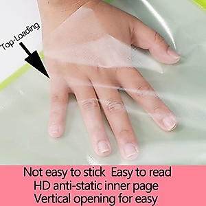 HADZLPOY Painting Storage Book 40 Clear Pockets Sleeves Protectors Art Portfolio Book，A3 Album information folder storage bag 30 x 40 cm Painting Presentation (Can Accommodate 16.5 X 12.1inch) (Blue)