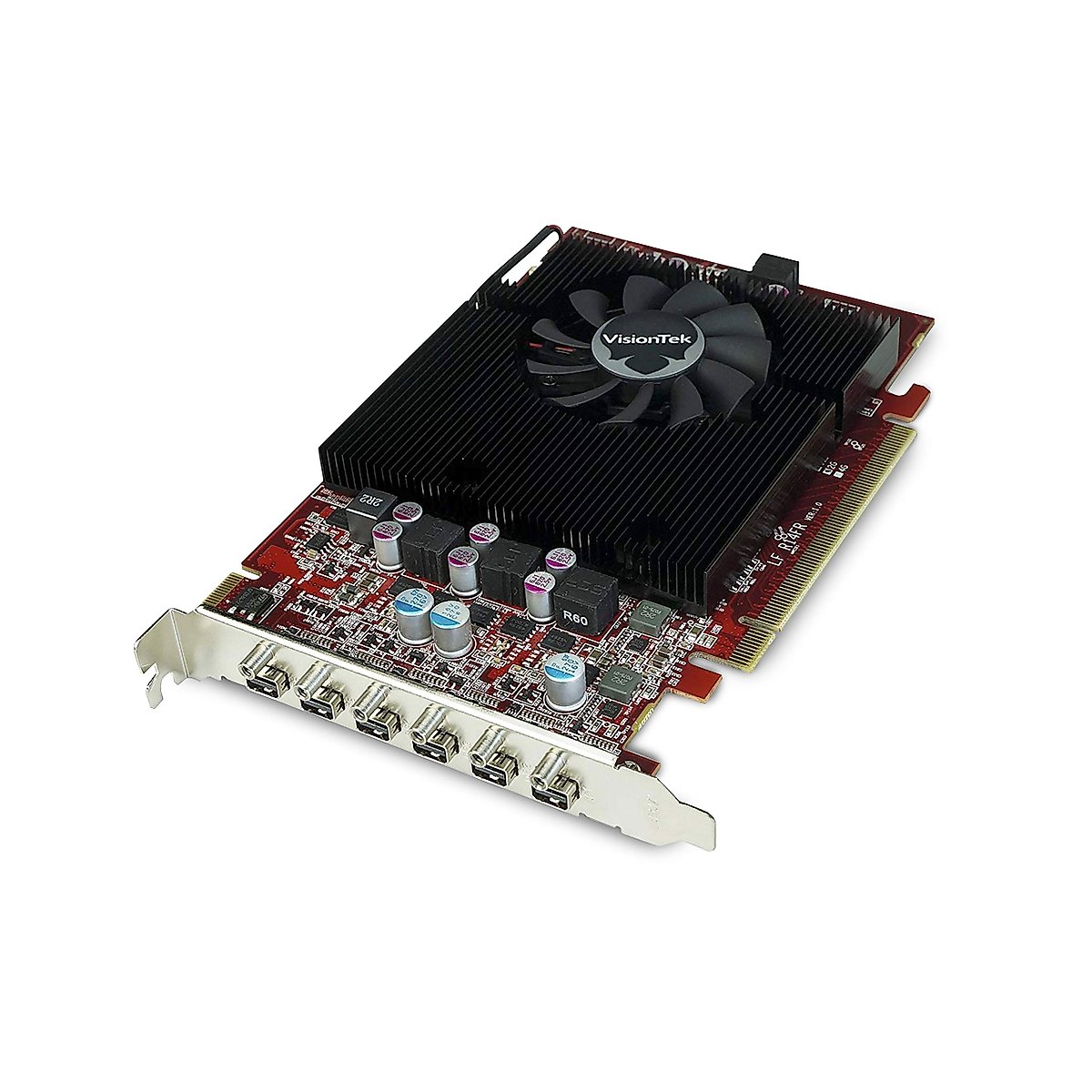 VisionTek Radeon 7750 2GB GDDR5 6 4k Monitor Graphics Card, 6 Mini DisplayPort Outputs, AMD Eyefinity 2.0, PCI Express 3.0 Video Card, 7.1 Surround Sound - 900614