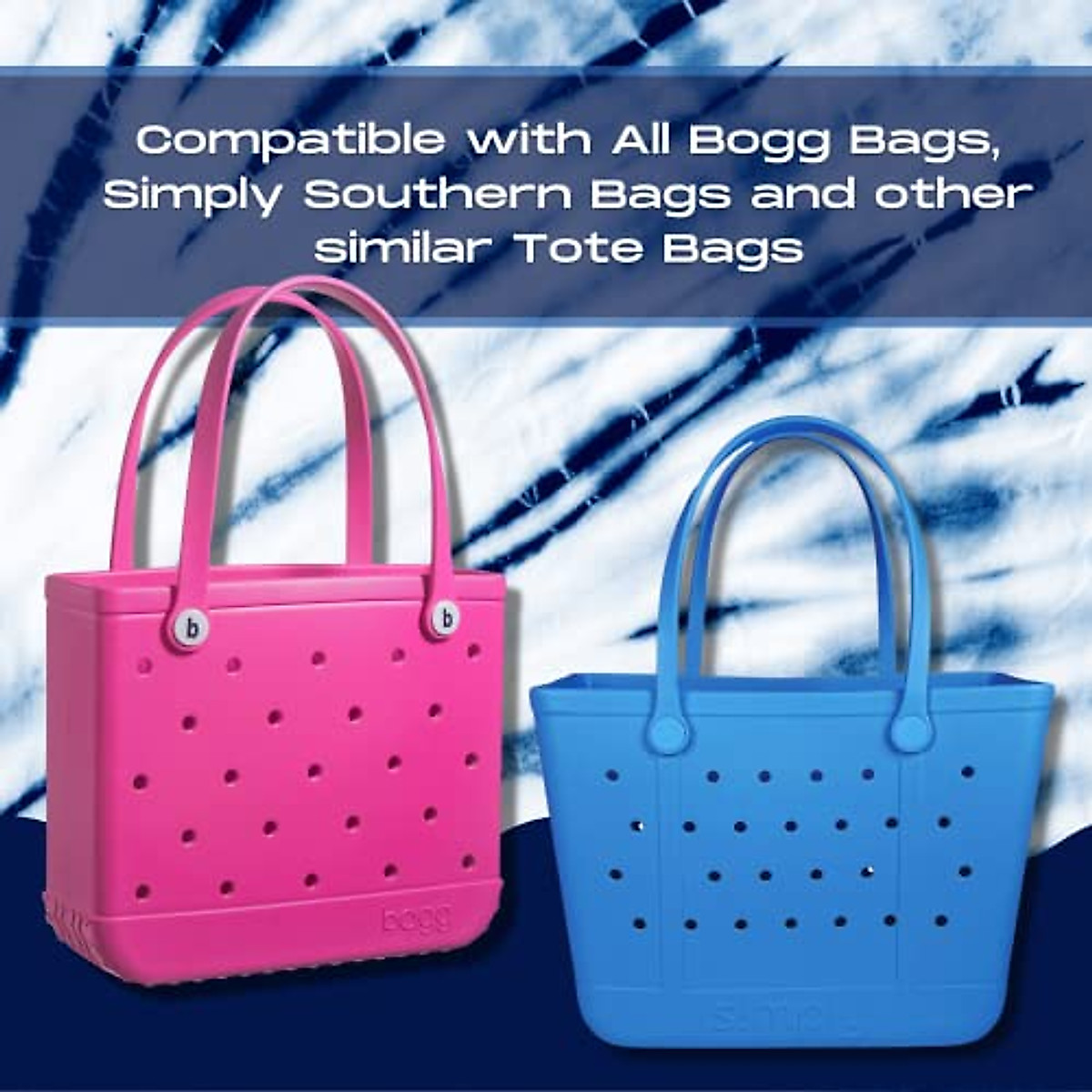 BAGLETS - Can Drink & Water Bottle Holder Charm Accessory Compatible with Bogg Bags - Keep Bottles or Drink Cans Handy with your Tote Bag - Fits Inside or Outside of the Bag – Made in USA - Teal