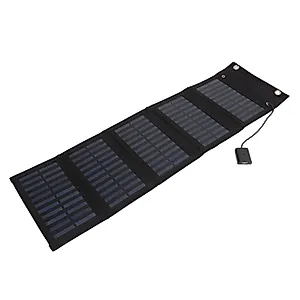 25W Portable Solar Panel Folding Bag for Laptops Car Batteries Carts Coaches Ships