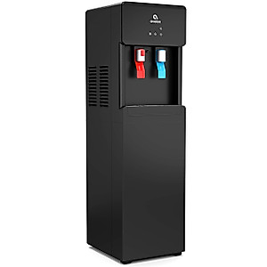 Avalon A6BLWTRCLRBLK Touchless Bottom Loading Cooler Dispenser-Hot & Cold Water, Child Safety Lock, Innovative Slim Design, Holds 3 or 5 Gallon Bottles-UL/Energy Star Approved-Black