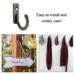 HAIQUANDJS 10 Pcs Robe Hooks Vintage Wall Mounted Hooks Mini Single Coat Hooks with Screws for Kitchen Bathroom Bedroom Caps Scarf Towel Key Bag