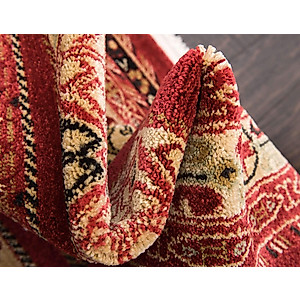 Unique Loom Fars Collection Area Rug - Pasadena (3' 3" x 5' 3" Rectangle, Rust Red/ Black)