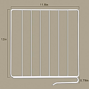 Shelf Dividers Closet Shelf Dividers Closet Wire Shelf Dividers Wire Closet Shelf Dividers Separator Steel Organizers Closet Organizer in Cabinets Kitchen Office (8 Packs) (White Shelf Dividers)