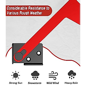 Red Mailbox Flag Replacement Galvanized Steel Mailbox Replacement Flag Kit Universal Outgoing Mail Mailbox Flag Proof Metal Replacement Flag Peel and Stick Universal Mailbox Flag for Outgoing Mailbox