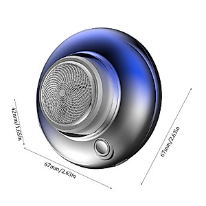 Pocket Travel Shaver, Stainless Steel Beard Trimmer, Waterproof Electric Shaver with 6 Blades, Rechargeeable Travel Razor, Cordless Shaver for Mens Grooming Camping Business Trips