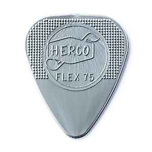 Herco® HE211P Flex 75 Nylon Flat Picks, Silver, Heavy, 12/Player's Pack