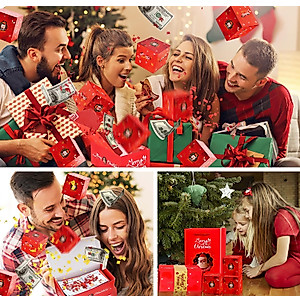 enttgo 16pcs Surprise Gift Box Explosion for Money, 2024 Newly Folding Pop-Up Explosion Gift Box, Surprise Box Gift Box for Money, Christmas Boxes Explosion Gift Box for Money and Birthday
