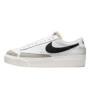 Nike Womens WMNS Blazer Low Platform DJ0292 101 - Size 8W White/Black