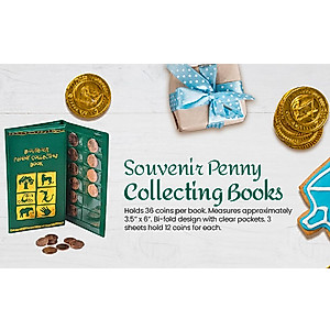 Souvenir Penny Holder Collecting Books (3 Pack) Bi-Fold Coin Display for Rare and Elongated Pennies! (3 Pack)