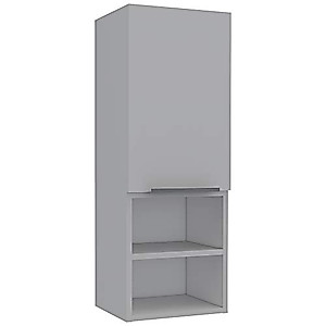 Tuhome Mila Medicine Cabinet Two Open Shelves, Storge Cabinet with Two Interior Shelves, White