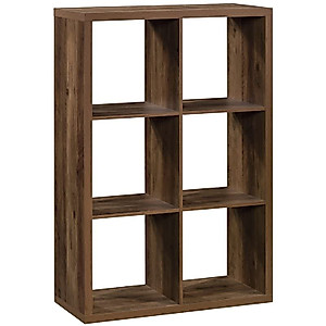 Sauder Miscellaneous Storage Engineered Wood 6-Cube Organizer in Rural Pine