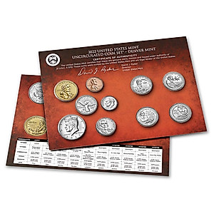 2022 P, D U.S. Mint Uncirculated 20 Coin Mint Set in Gold Gift Bag Uncirculated