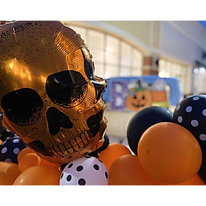 DS. DISTINCTIVE STYLE Skull Balloons 8 Pieces 23.6 Inch Halloween Foil Balloons Great Addition for Halloween Party Balloon Arch