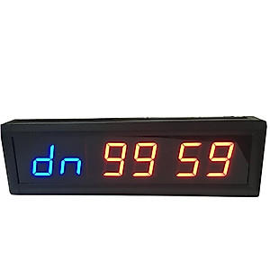 AZOOU Internal Training Timer Gym Boxing Tabata Stopwatch Led Wall Clock for Fitness W/Remote Control