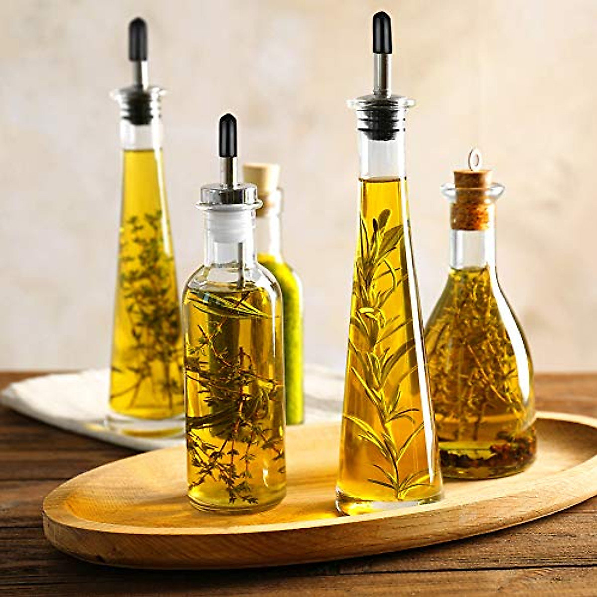 WXJ13 Pack of 200 Pourers Dust Covers with Box, Liquor Bottle Pour Spout Cover Rubber Caps, Black