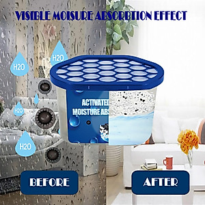 MHTTEC Moisture Absorbers Boxes with Activated Charcoal 4 Pack 230g Dehumidifiers for Closet Bathroom Basement Bedroom Disposable Desiccant for Car Moisture Absorbers for Home