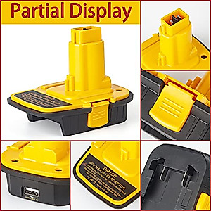 DM18D Converter for DeWalt 18v to 20v Battery Adapter,for Milwaukee M18 18v Lithium Batteries Adapter, Convert to DC9096, fit for DeWalt 18v XRP Ni-Cad Cordless Tool, Upgraded Version of DCA1820,1Pcs