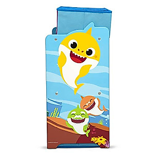 Delta Children Chair Desk with Storage Bin + Design and Store 6 Bin Toy Storage Organizer, Baby Shark (Bundle)