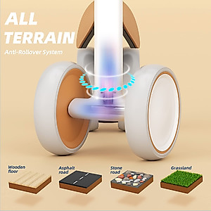 XJD Baby Balance Bikes Bicycle Baby Toys for 1 Year Old Boy Girl 10 Month -36 Months Toddler Bike Infant No Pedal 4 Wheels First Bike or Birthday Present Children Walker (Pink)