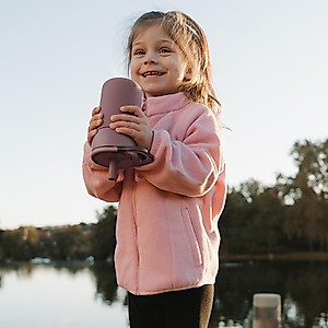 BrüMate Leap 12oz 100% Leakproof Kids Tumbler with Handle and Silicone Soft Straw | Drop Resistant Silicone Sleeve | For Kids 4+ | Insulated Stainless Steel | Cup Holder Friendly | 12oz (Neutron)