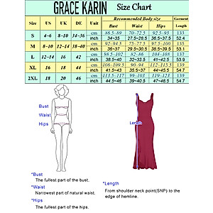 GRACE KARIN Women's V Neck Sleeveless Backless Split Cocktail Party Maxi Long Wedding Guest Dresses White L