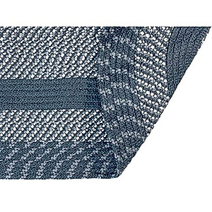 Better Trends Newport Braid Collection is Durable and Stain Resistant Reversible Indoor Utility Rug 100% Polypropylene in Vibrant Colors, 22" x 40" Oval, Slate Blue