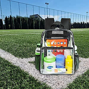 SPODEARS Small Clear Backpack, Stadium Approved 12x12x6 Clear Backpack for Festivals Concert Sports Events Athletic Activities