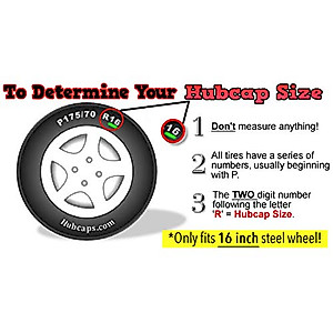 Hubcaps.com - Premium Quality 16" Silver Hubcaps/Wheel Covers fits Ford Van, One-Piece Heavy Duty Construction (Set of 4)