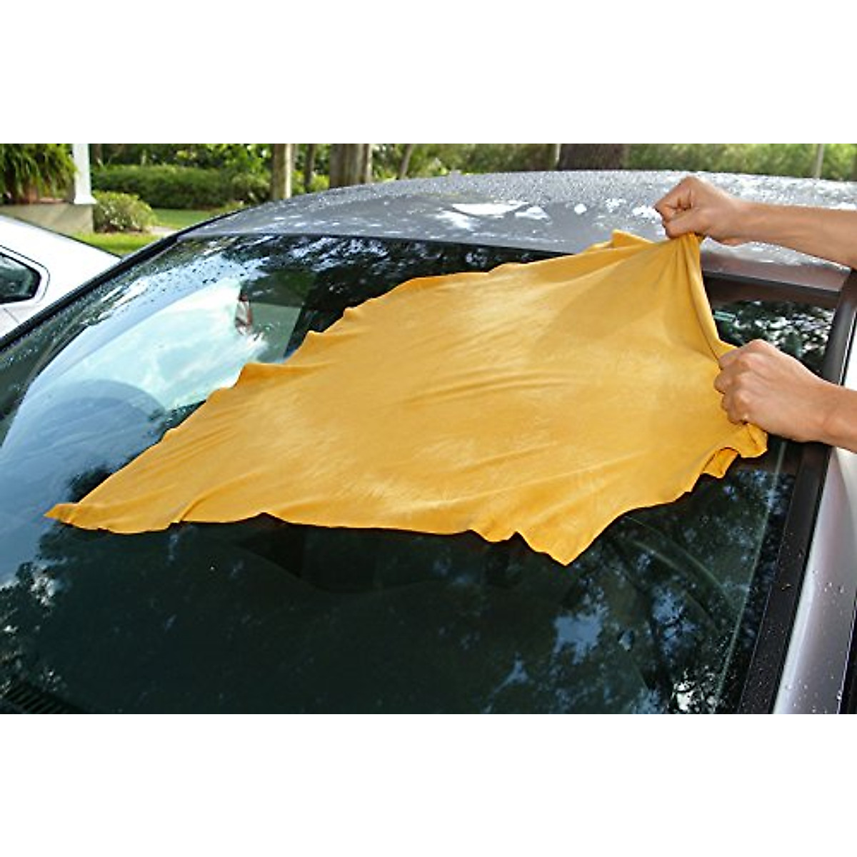 Natural Chamois L (3.5 sq ft.) Large Size by Ever New Automotive Premium New Zealand Sheepskin! for Auto, Boats, RV and Home! Amazing Renewable Resource!