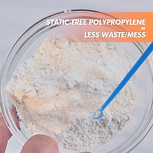 PEKYBIO Micro Scoops Disposable Polypropylene Measuring Spoons 100pcs Plastic Transfer Scoops, 2-12 mg Capacity, BPA-Free & Static Free Sample Scoop for Powders and Lab Work