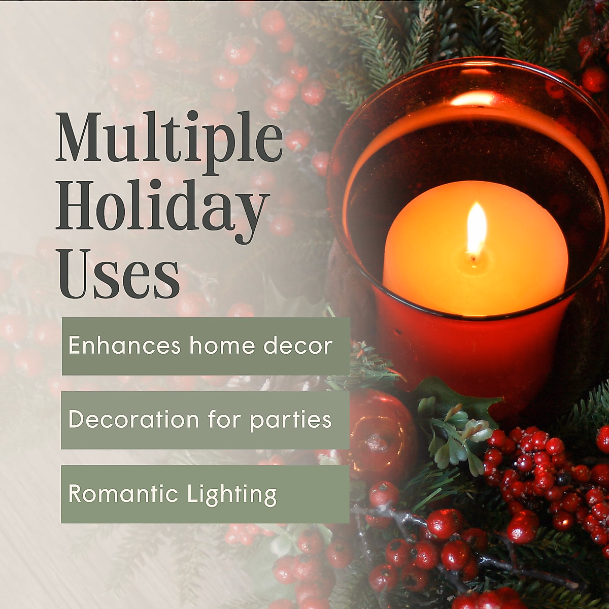 Mister Candle Handmade Votive Candles Scented, Holiday & Christmas Candles Collection With Essential Oils, 15 Hour Burn Time Each, Assorted 3 of Each Scent, (Mistletoe, Holly Berry & Bayberry)