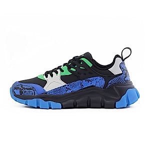 Mazino Sphene Fashion Chunky Sneakers for Men -Men's Athleisure Casual Shoes in (Blue/Green /13)