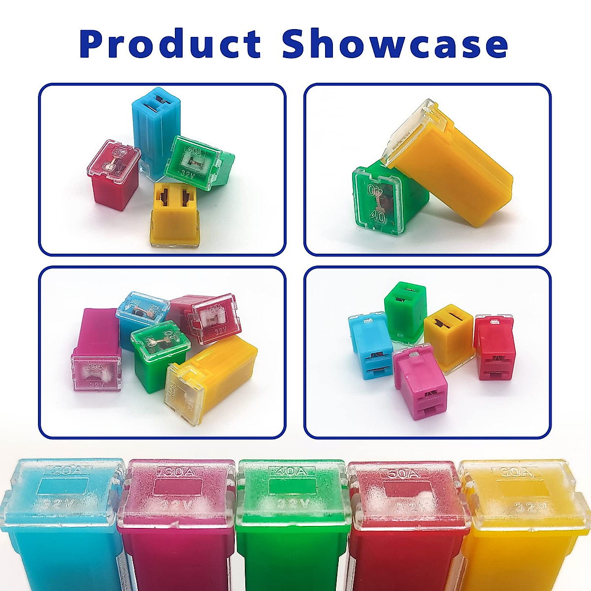 Automotive Combination Low and Tall/STD Profile Box Shaped Assortment 30 Pieces Fuse Kit for Ford, Chevy/GM, Nissan, and Toyota Pickup Trucks, Cars and SUV