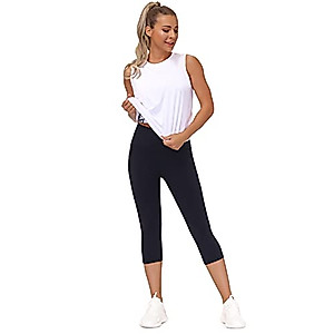 Ice Silk Workout Tops for Women Quick Dry Muscle Gym Running Shirts Sleeveless Flowy Yoga Tank Tops (White, Small)