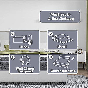 EGO Hybrid 10 Inch Full Mattress, Cooling Gel Infused Memory Foam and Individual Pocket Spring Mattress, Made in USA, Mattress in a Box, CertiPUR-US Certified, Medium, 75"x54"