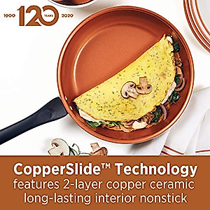 Farberware Glide Nonstick Frying Pan / Fry Pan / Skillet - 10 Inch, Brown