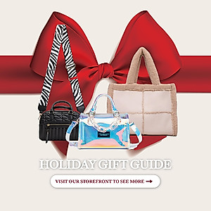 Like Dreams Large Sherpa Tote Bag, Inner Pocket Vegan Leather, Large Tote Hand bags for Women, Fashion Winter Purse (Ivory)