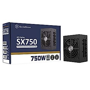 SilverStone SX750 Platinum, 750W SFX Fully Modular 80 PLUS Platinum Power Supply, SST-SX750-PT