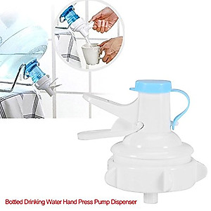 Pack of 1 Manual Operated 5 Gallon Bottle Jug Pump Drinking Water Spout Dispenser with Dustproof Cap