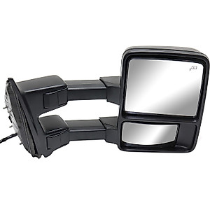 Kool Vue Right Power Heated Towing Door Mirror Compatible With Ford F-250 Super Duty 2008 With Signal Light Textured Crew Cab