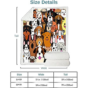 LINGXUQK Cute Dog Blanket Pink Flowers Fleece Blanket Lightweight Fluffy Sherpa Throw Blankets Funny Pet Dog Blanket for All Season in Home Gifts for Animal Lovers