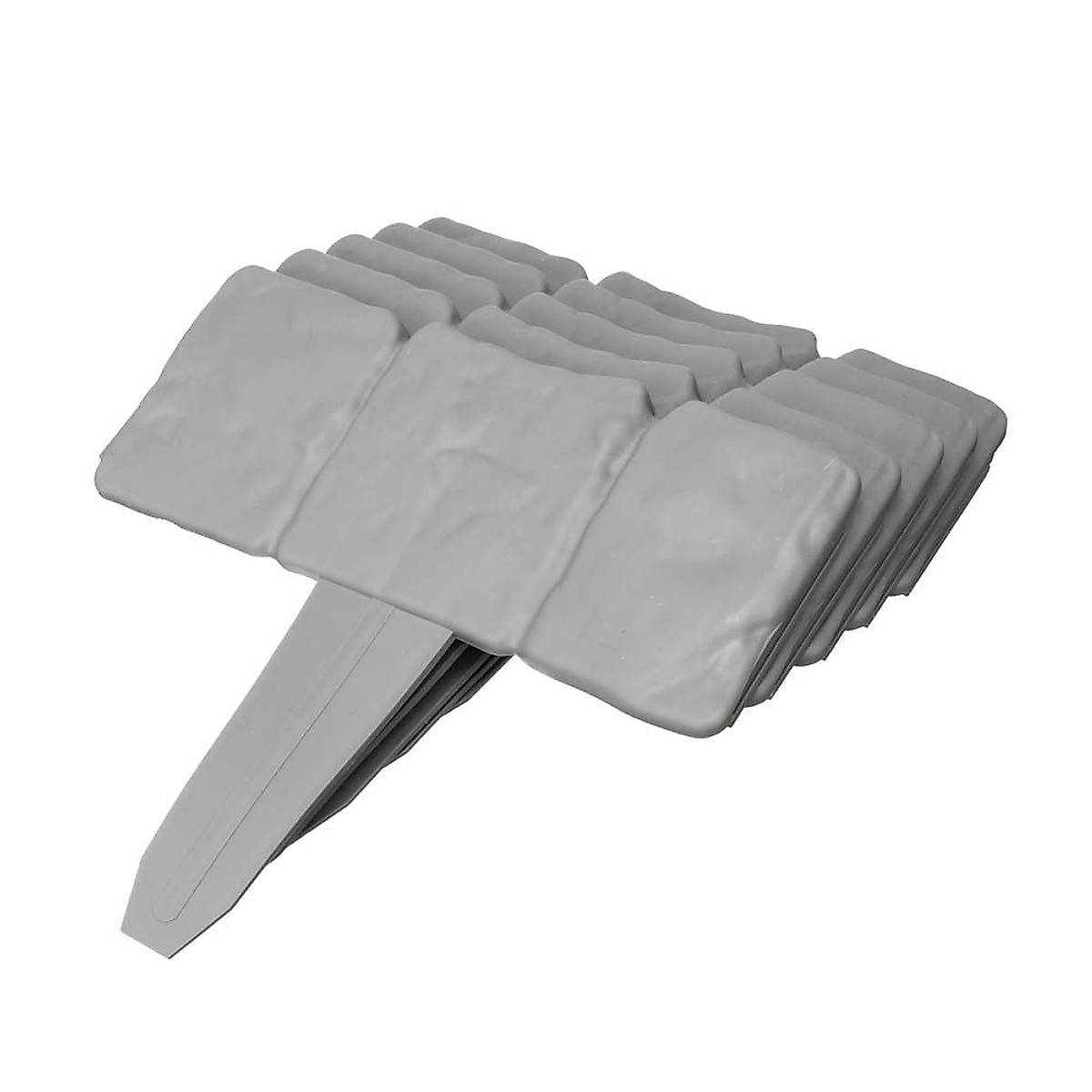 WUSIO Imitation Stone Hammer Installation Landscape Path Decorative Garden Lawn Edging Border Garden Plant Fence Outdoor Hedge Border(10PCS,Grey)