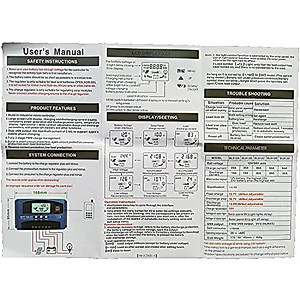 EpRec MPPT 40A 12V/24V Auto Focus Tracking Solar Panel Charge Controller Regulator with Dual USB Port,LCD Display, New Mppt Technical