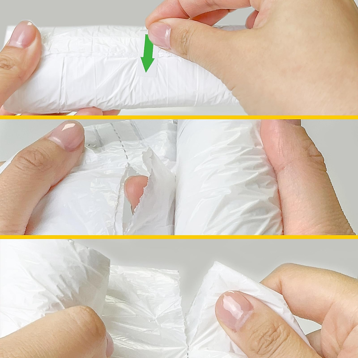 Small Trash Bags 4 Gallon Drawstring, Inwaysin 4 Gallon Trash Bag Extra Strong, Small Garbage Bags for Bathroom Can Bedroom Office Can, Unscented, Quick Cinch,15-18L, White, 54Count…