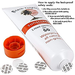 Sunscreen Flask - 10oz Hidden Alcohol Flask Lets You Take Booze Anywhere Includes FREE Funnel and Extra Leak-Proof Safety Seals For Secret Flasks by Classy Wino Always Drink Responsibly - Set of 2