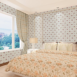 GLOW4U Decorative Floral Contact Paper Self Adhesive Drawer Shelf Liner Removable Peel and Stick Wallpaper for Shelves Drawer Furniture Wall Decoration 17.7x78.7 Inches